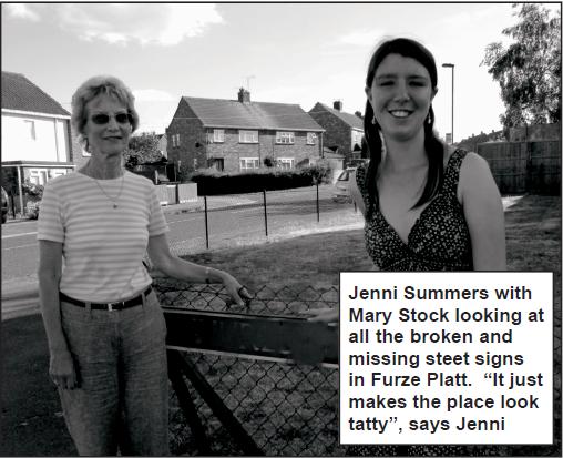 “Fix the Street signs”, says Jenni Summers – Campaigning for Residents